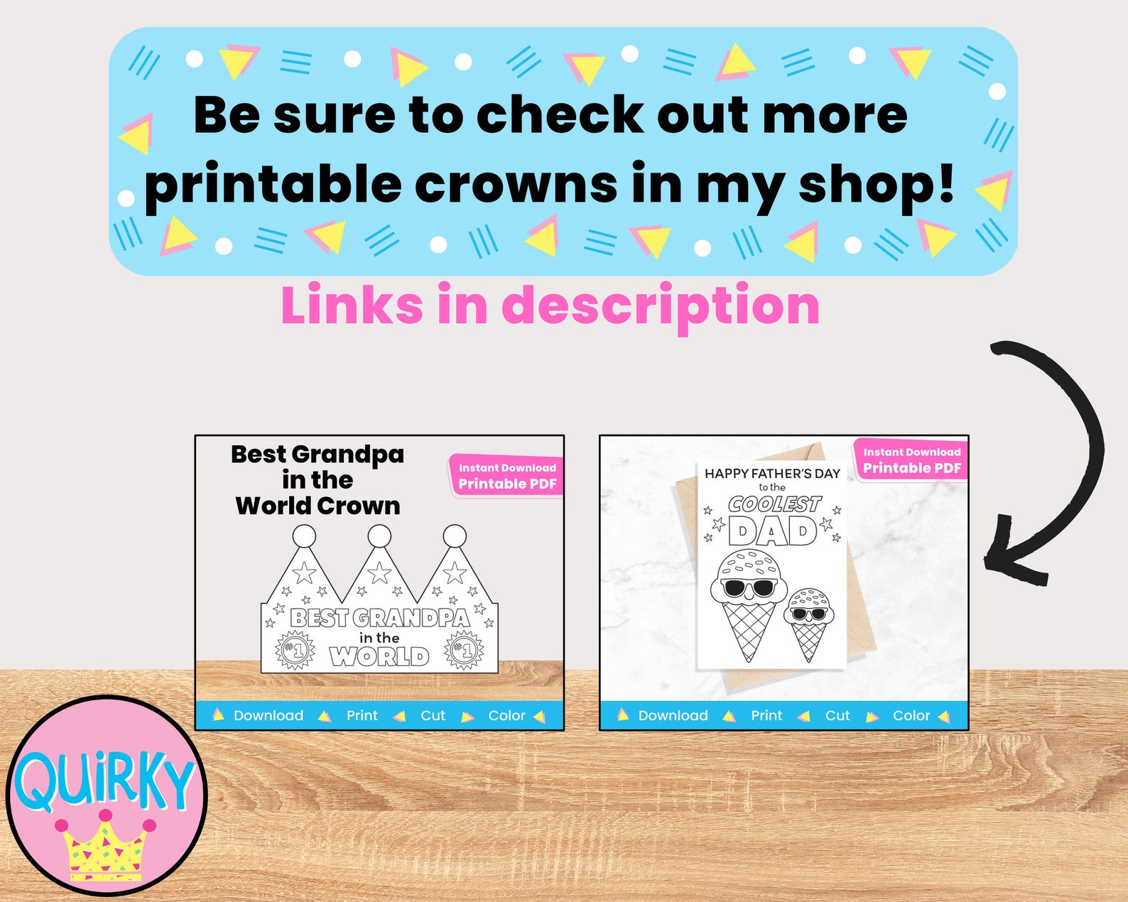 Printable Father’s Day Craft for Kids | Best Dad in the World Coloring ...