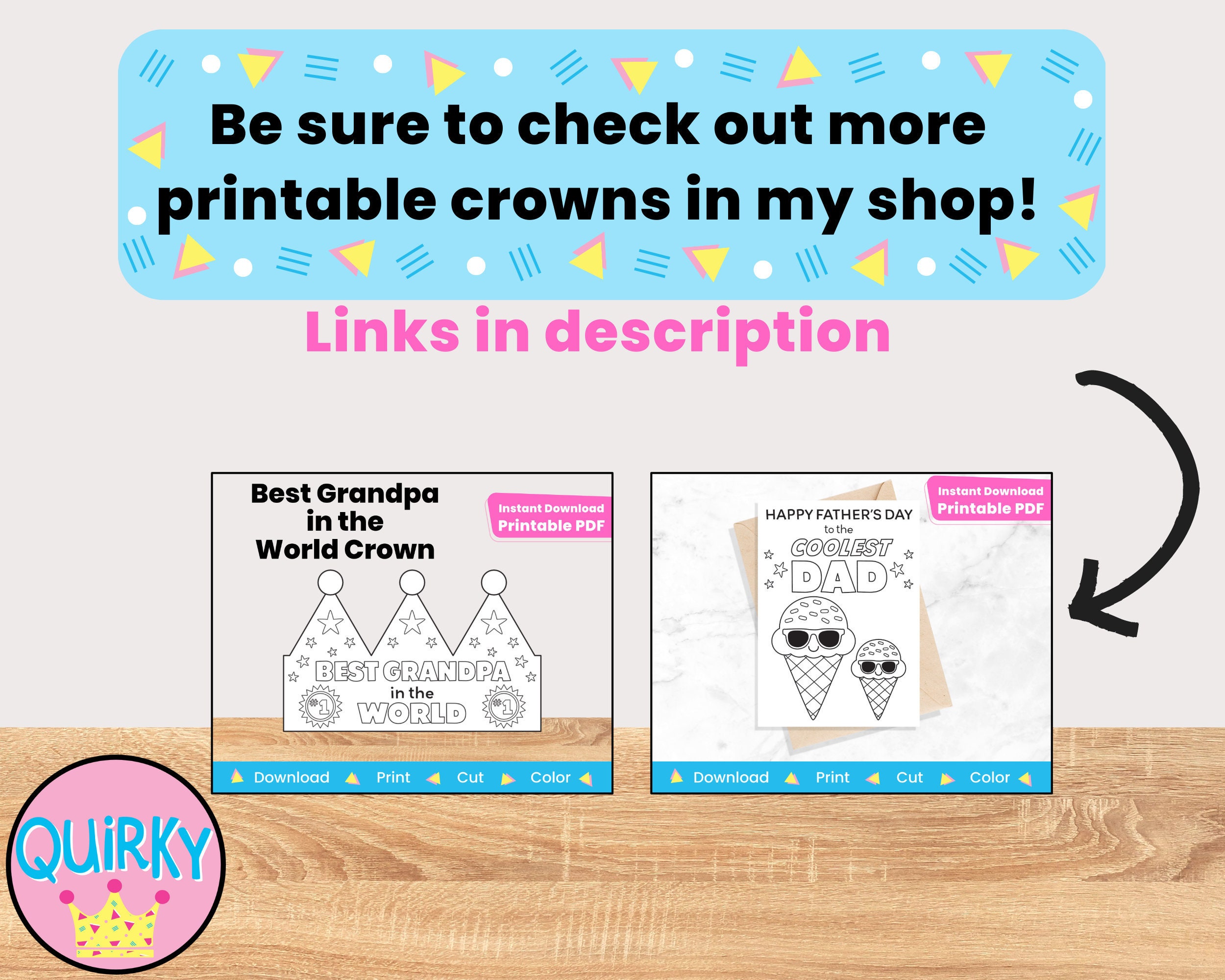 Printable Father’s Day Craft for Kids | Best Dad in the World Coloring ...