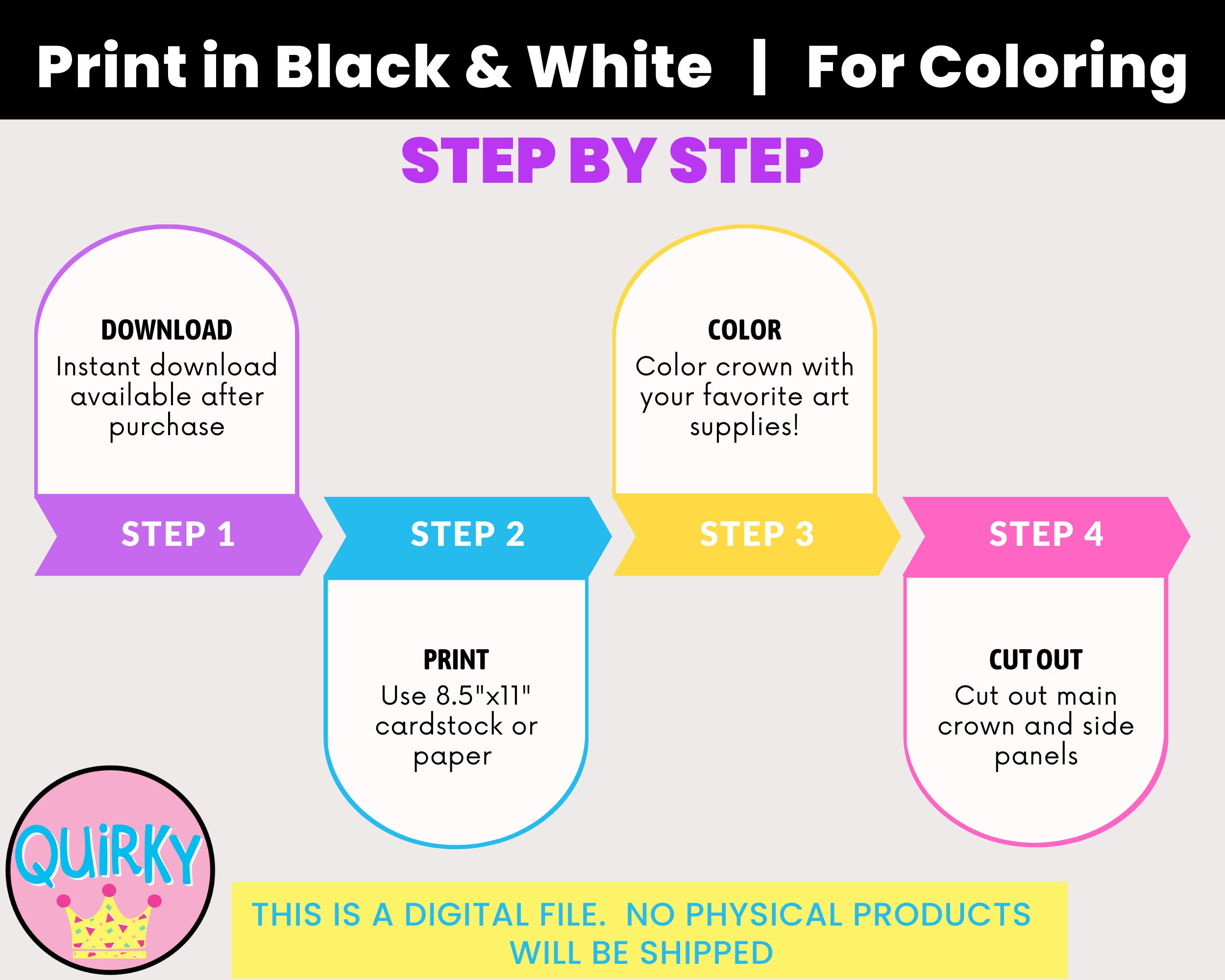 Queen Grandma Crown Printable Hat Template Craft Project | DIY Mother's ...