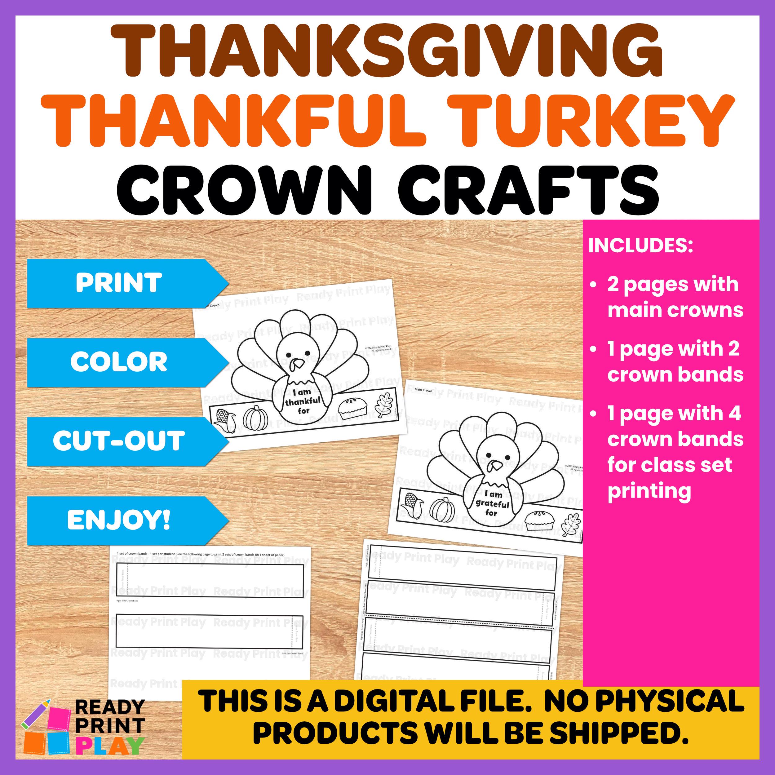 Thankful Turkey Party Hat Craft for Kids | Thanksgiving Gratitude ...