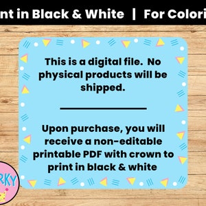 Kindergarten Graduation Hat Printable Crown Template | End of the Year ...