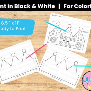 Printable Father’s Day Craft for Kids | Best Dad in the World Coloring ...