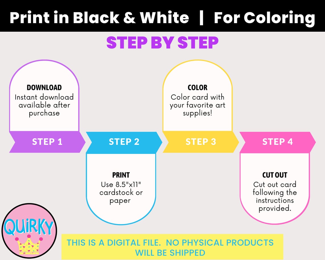 Teacher Appreciation Card | Rainbow Coloring Page DIY (digital Download ...