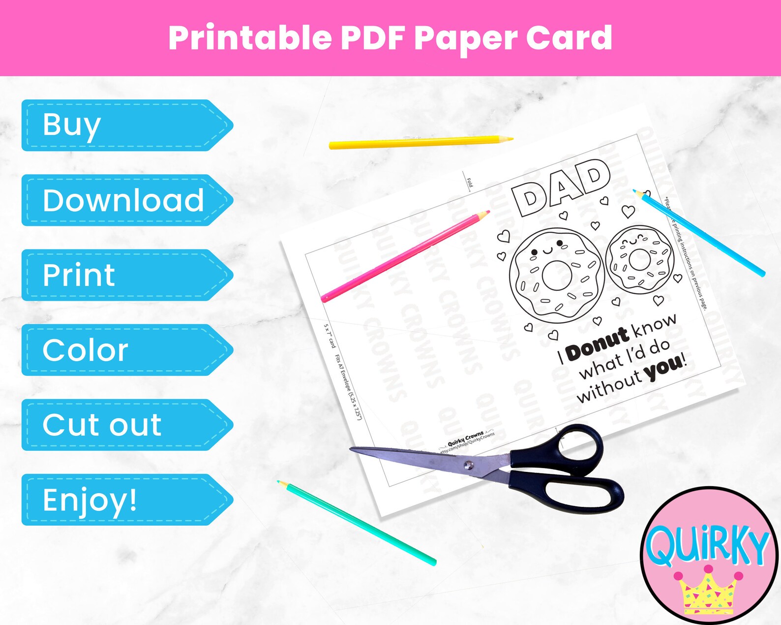 Father’s Day Card for Coloring | Printable Fathers Day Craft to Color ...