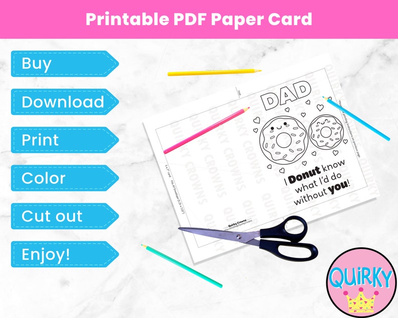 Father’s Day Card for Coloring | Printable Fathers Day Craft to Color ...