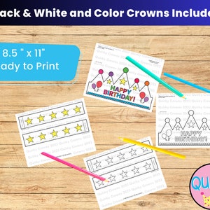 Birthday Crown Printable Paper Hat Template | DIY Kids Craft Project ...
