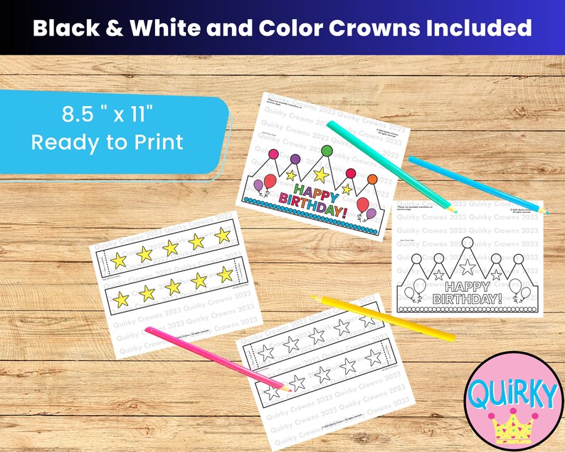 Birthday Crown Printable Paper Hat Template | DIY Kids Craft Project ...