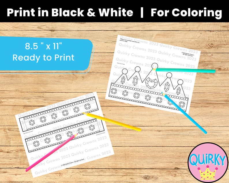 Fairytale Princess Crown Printable | Paper Birthday Hat Template | DIY ...