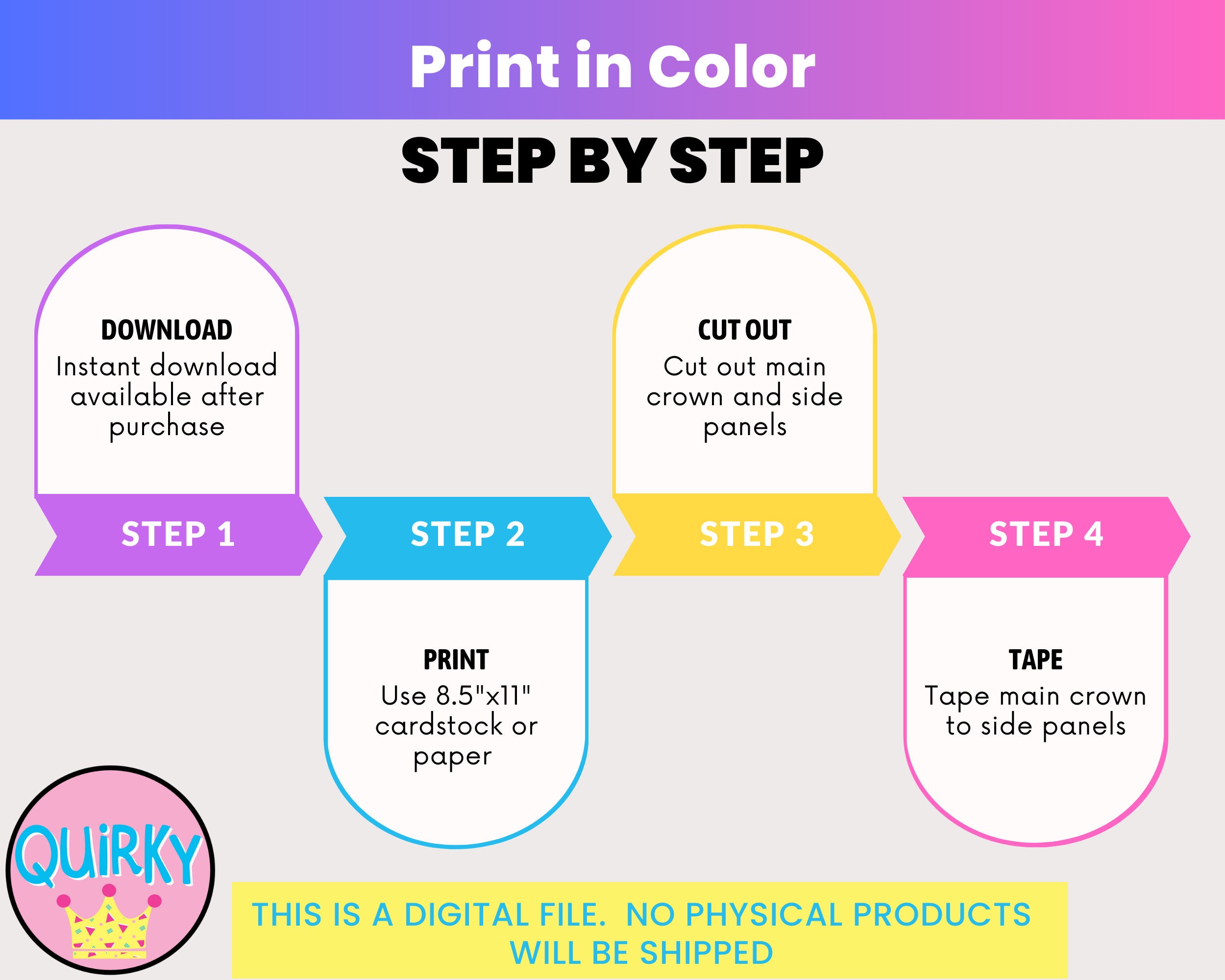 Queen Grandma Crown Printable Hat Template Craft Project | DIY Mother's ...