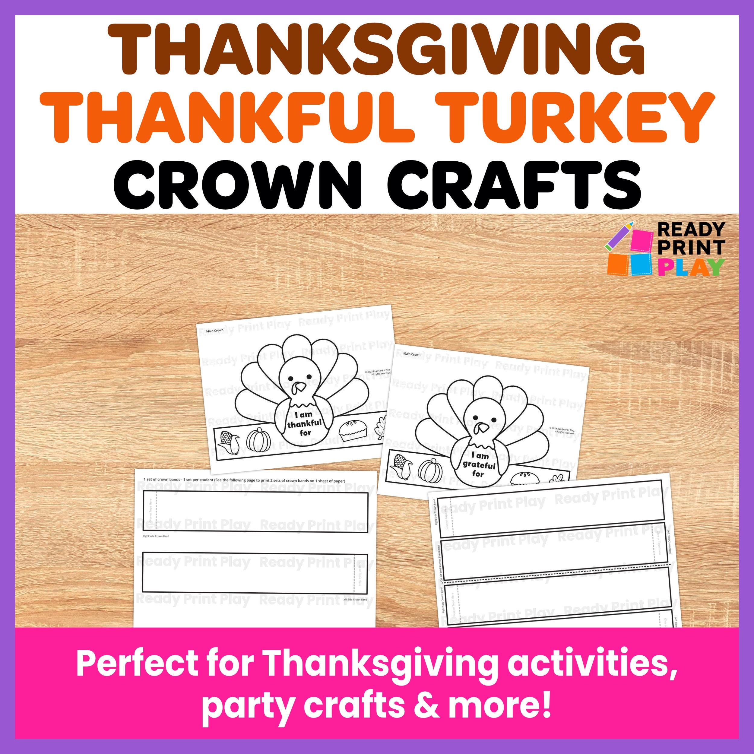 Thankful Turkey Party Hat Craft for Kids | Thanksgiving Gratitude ...