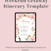 Weekend Itinerary Template, Surprise Weekend, Agenda, Spring, Vacation ...