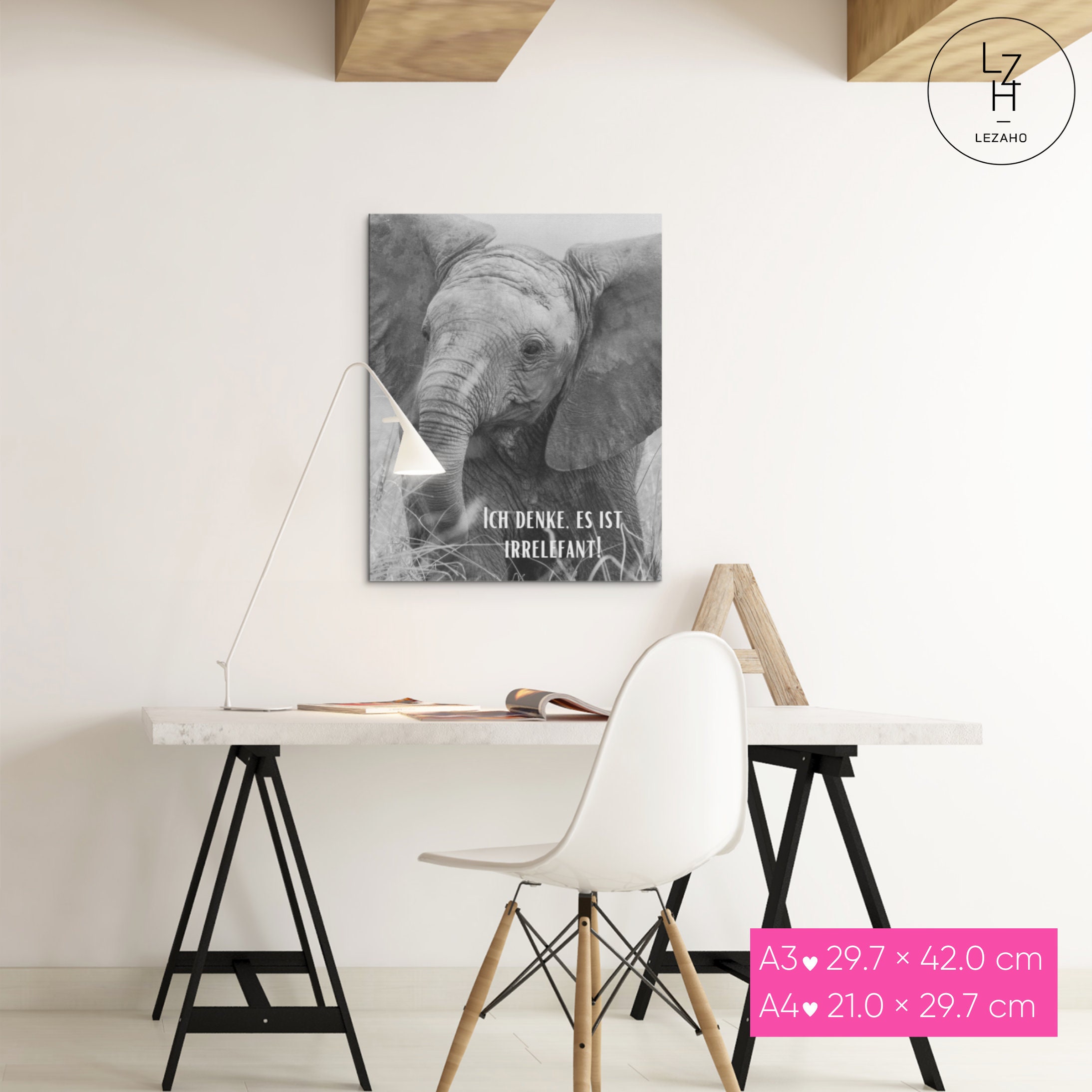 Elephant Motif for Self-printing Digital Print for Murals, Greetings or ...