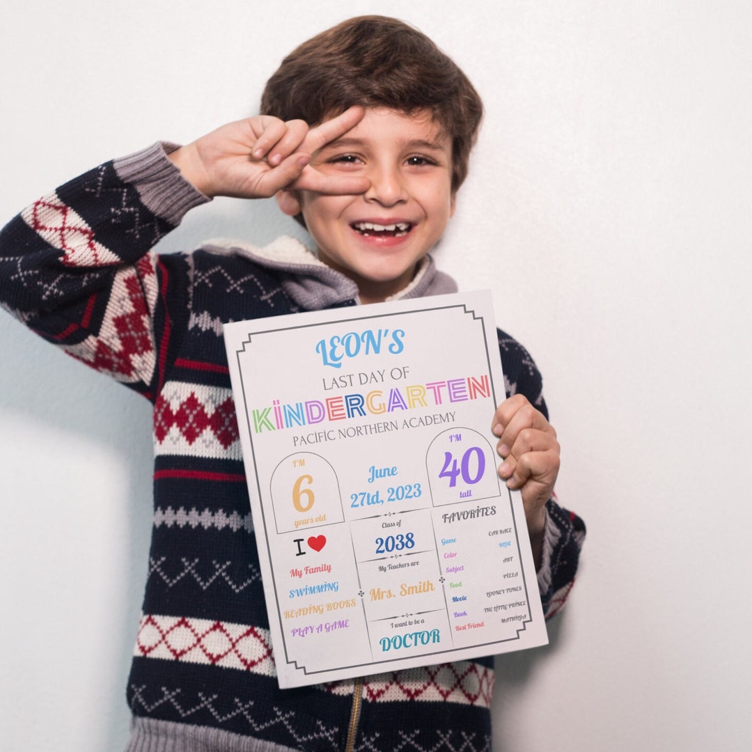 Personalizable First&last Day of School Digital Canva Template, EASY ...