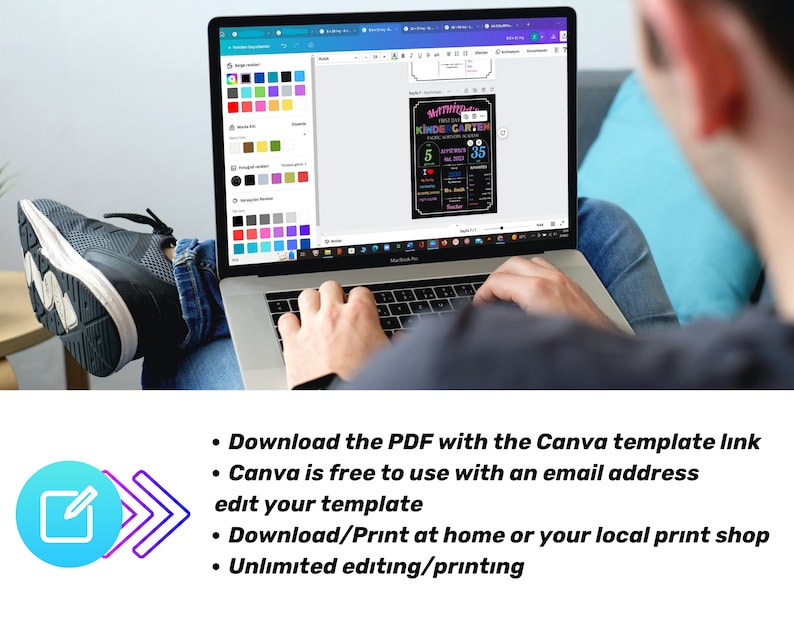 Personalizable First&last Day of School Digital Canva Template, EASY ...