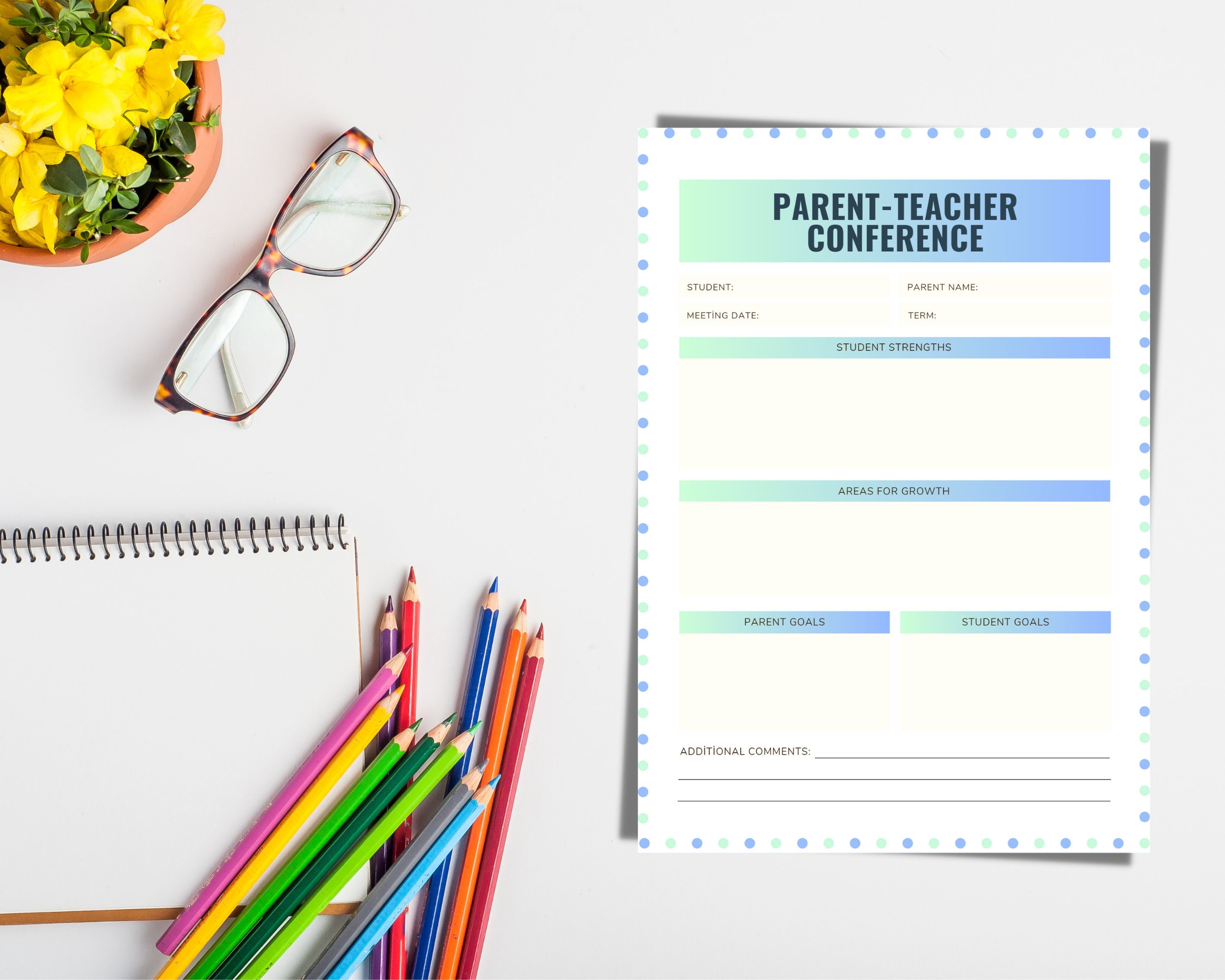Detailed Classroom Reports: Parent Teacher Conference Form - Etsy