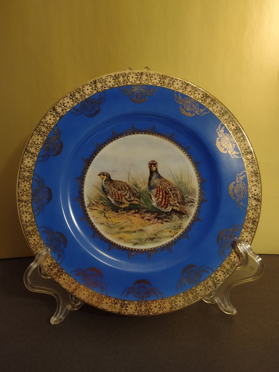 STW - Bavaria Germany - Porcelain Plate - Snipes Quail - Etsy