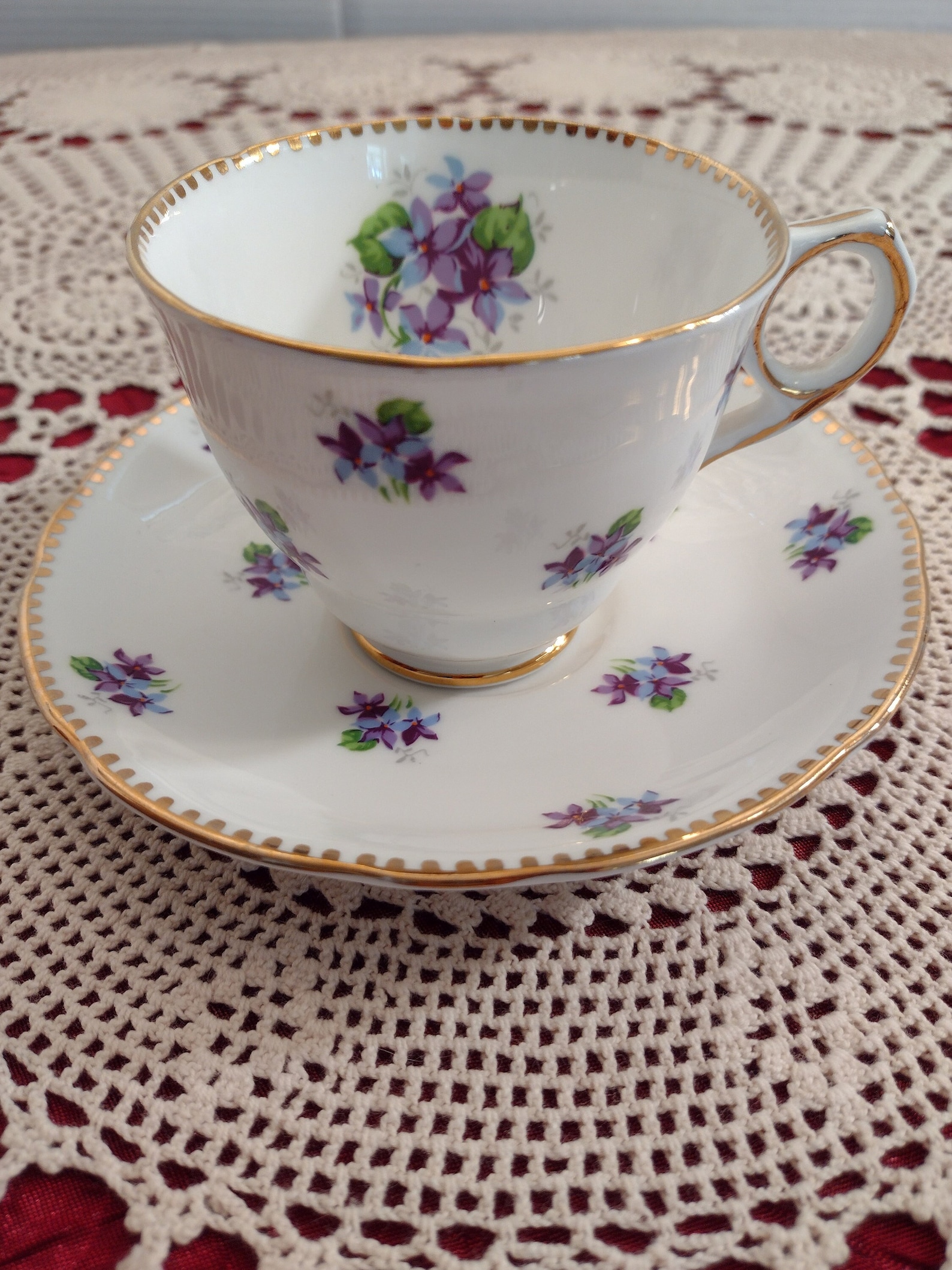 Royal Stafford sweet Violets Tea Cup & Saucer - Etsy