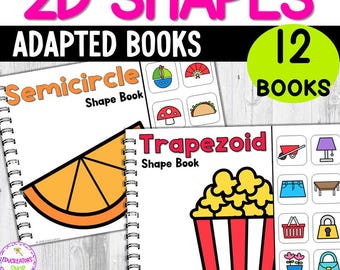 2D Shapes Adapted Books | Interactive Learning (digital Download) - Etsy