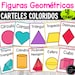 Carteles De Figuras Geométricas 2D Y 3D Spanish Shapes Posters - Etsy