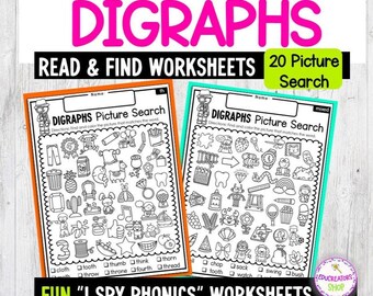 CVC Phonics Picture Search I Spy Read and Find Worksheet Puzzles - Etsy