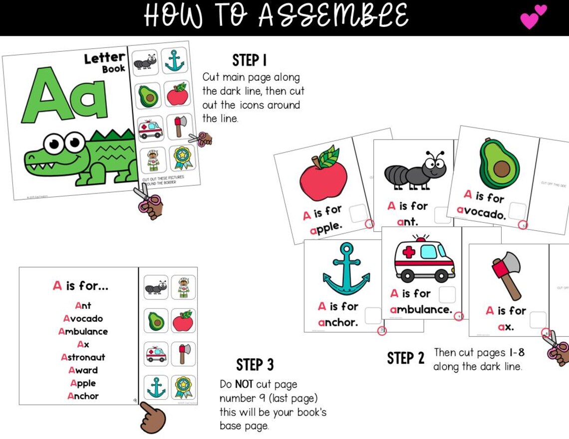 Alphabet Adapted Books, Interactive Special Education Books ESL ELL ABC ...