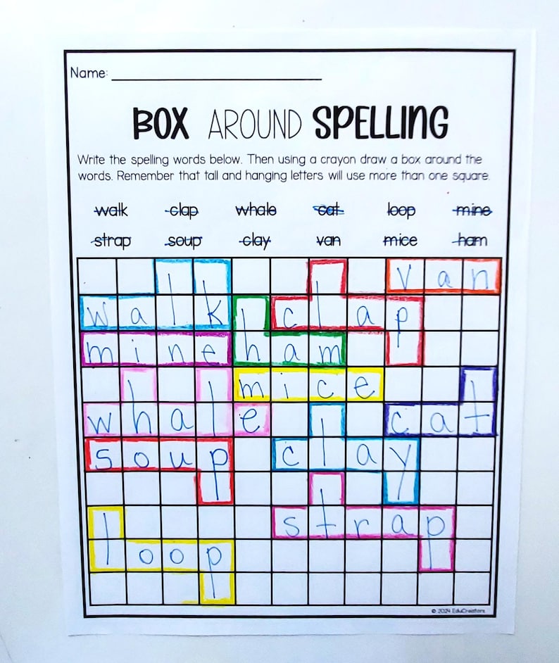 Editable Spelling Practice Worksheets, Auto-fill Word Lists (digital ...