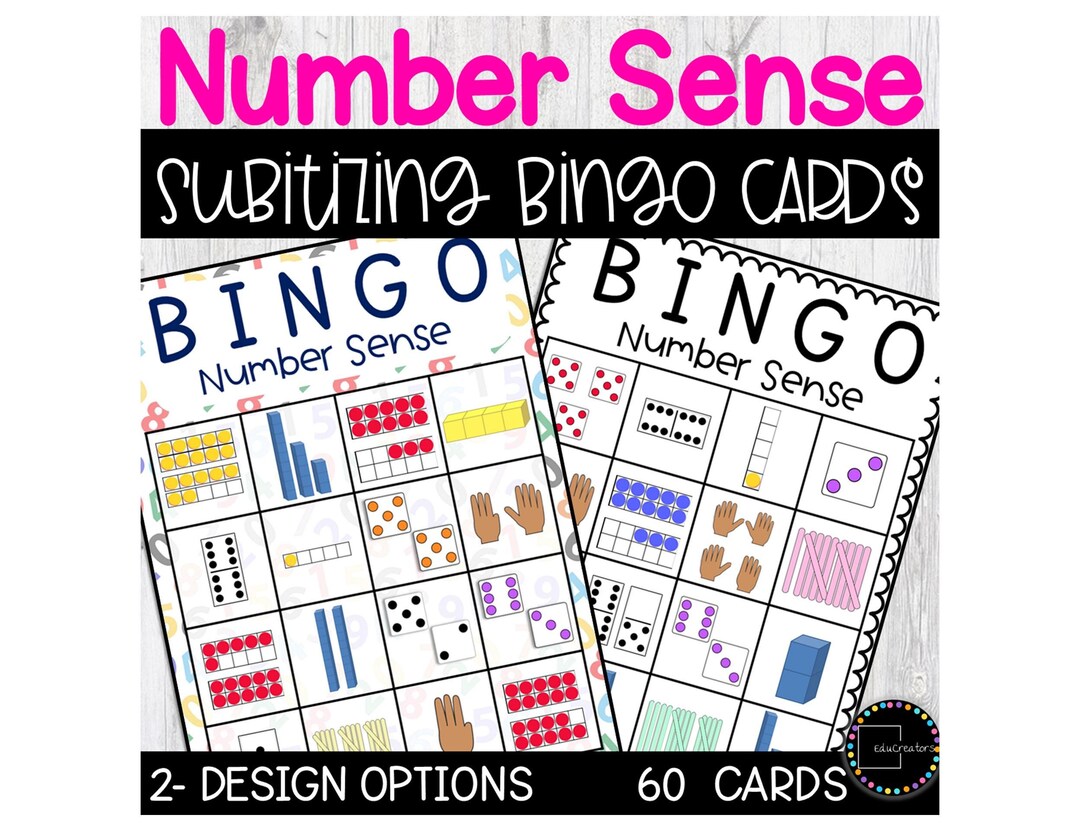 Number Sense Bingo, Subitizing Bingo Cards, Math First Grade ...