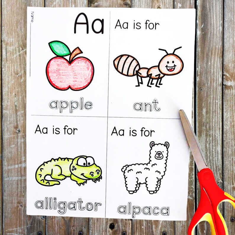 Alphabet Mini Book, ABC Early Learning, Beginning Sounds Coloring Pages ...