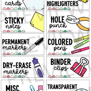 Editable Teacher Toolbox Labels, Iris Organizer (digital Download) - Etsy
