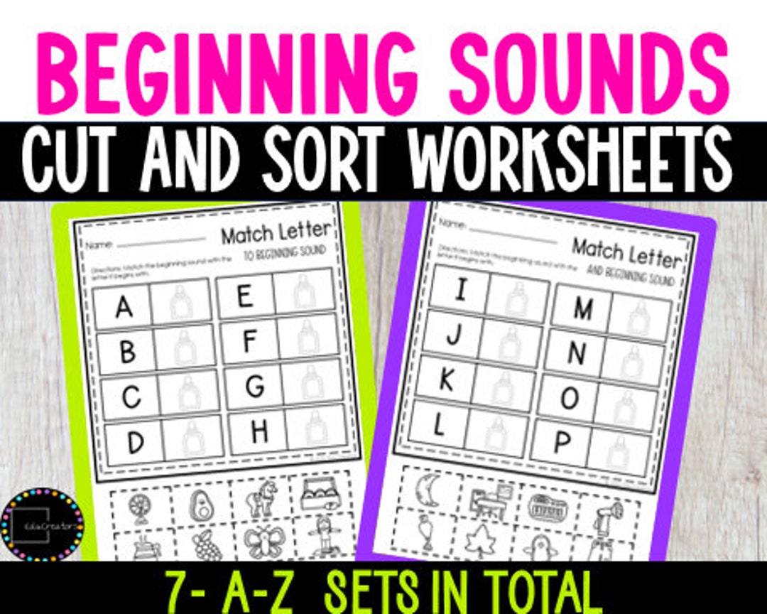 Alphabet Beginning Sounds Cut and Paste - Etsy
