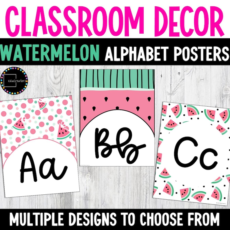 Watermelon Classroom Decor Bundle | Bright Watermelon Bulletin Board ...