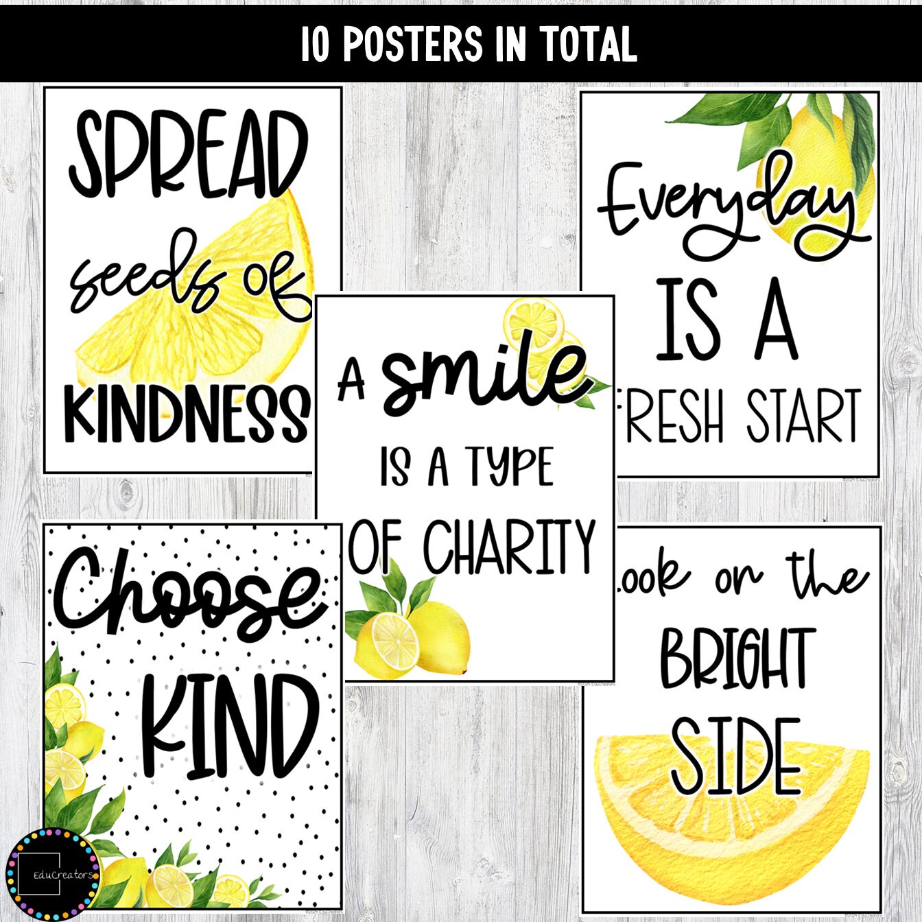 Lemon Themed Classroom Decor Quotes Motivational Posters - Etsy