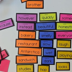 Build A Sentence Part of Speech Tiles Language Arts - Etsy