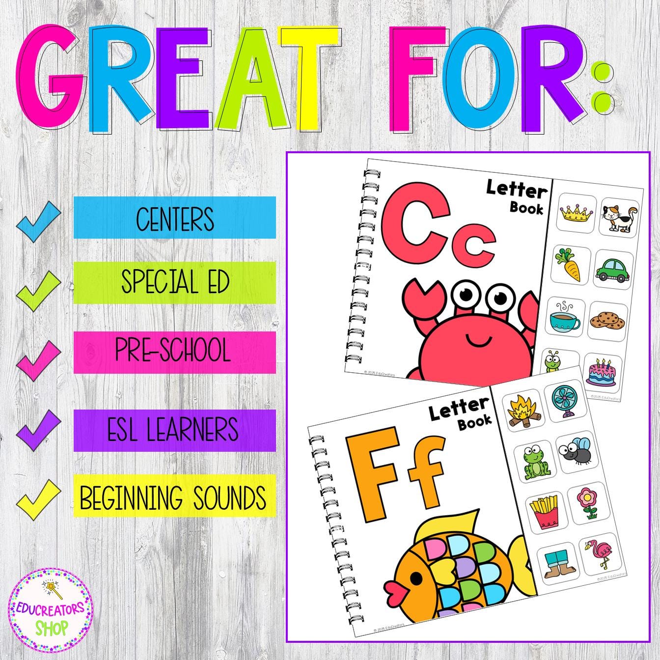 Alphabet Adapted Books Interactive Special Education Books ESL ELL - Etsy