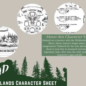 Wildlands DND Character Sheet: Premium, Handcrafted Adventure Ledger for Nature-themed Rpgs ...