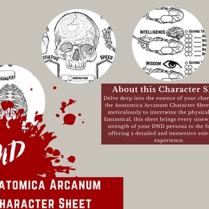 Anatomica Arcanum DND Character Sheet: Premium, Handcrafted Adventure ...