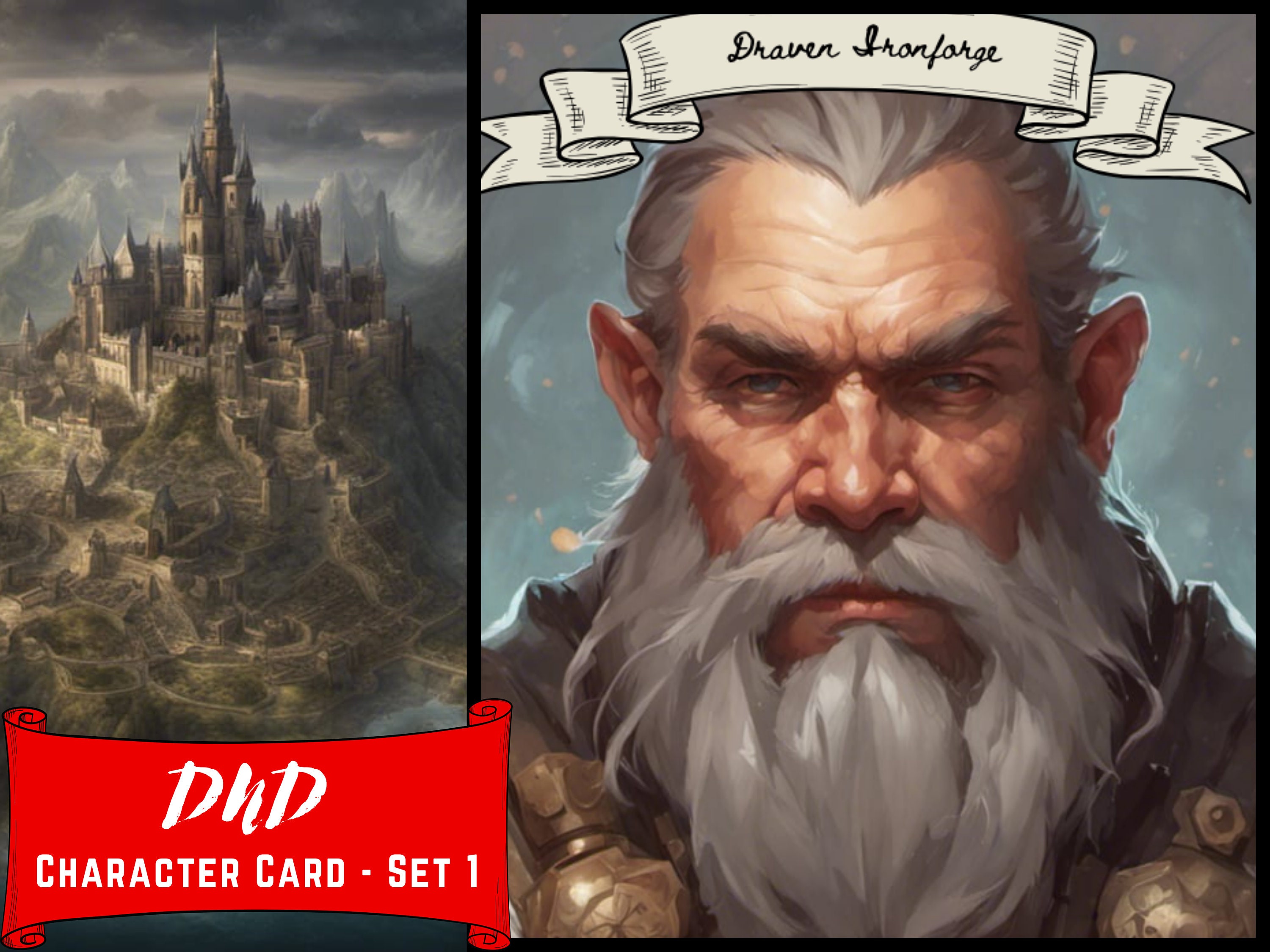 Character Set 1: Dungeons & Dragons Character Cards for Thalia ...