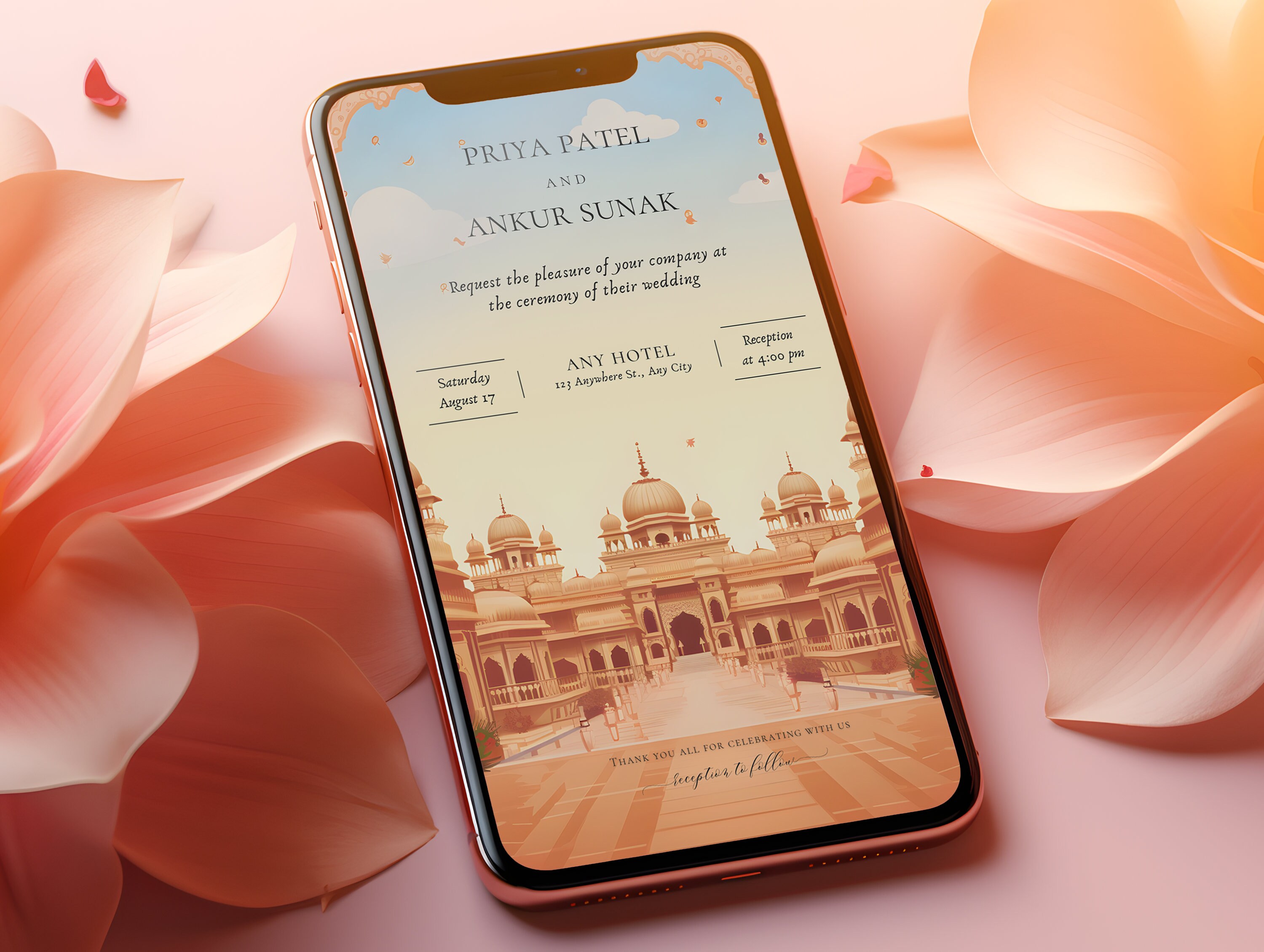 Indian Wedding Invitation Animated Digital & Printable Hindu Cards ...