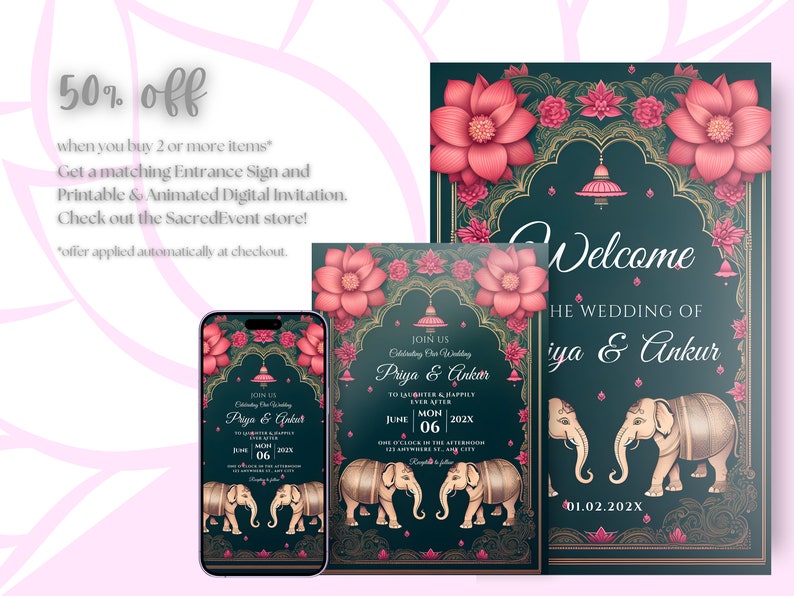 Indian Wedding Invitation Animated Digital & Printable - Etsy