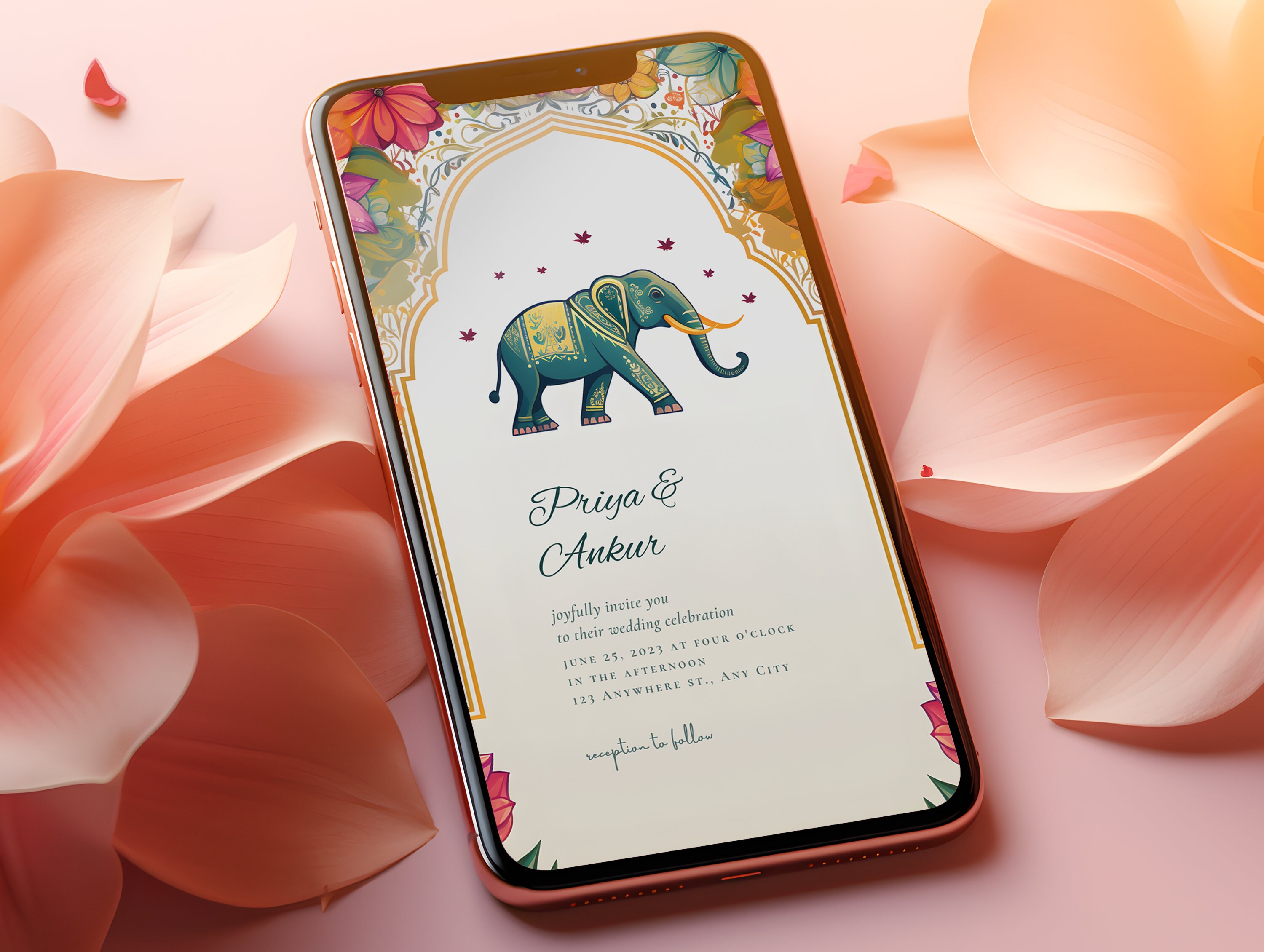 Indian Wedding Invitation Animated Digital & Printable | Card Indian ...