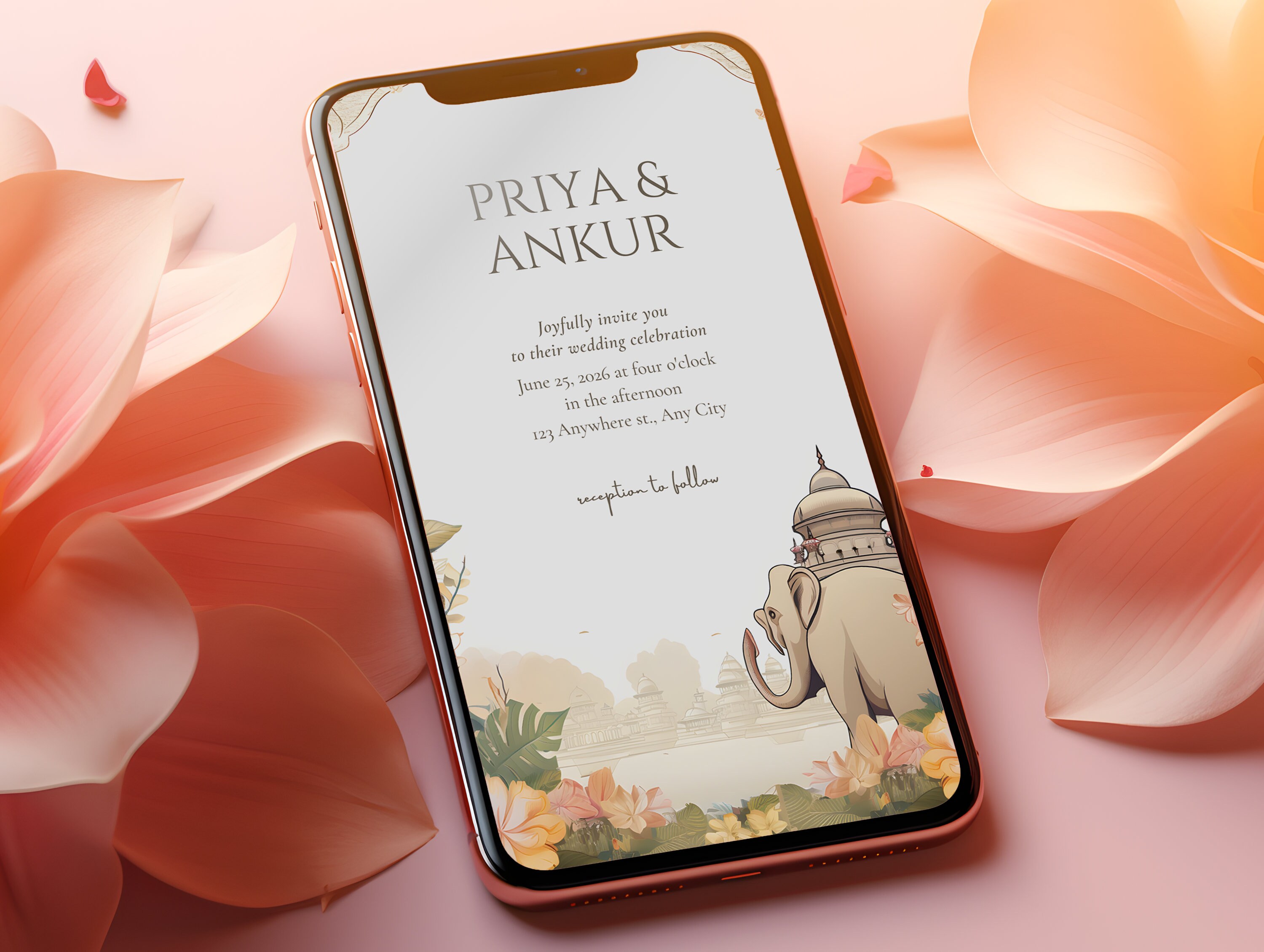 Indian Wedding Invitation Animated Digital & Printable Mendhi - Etsy