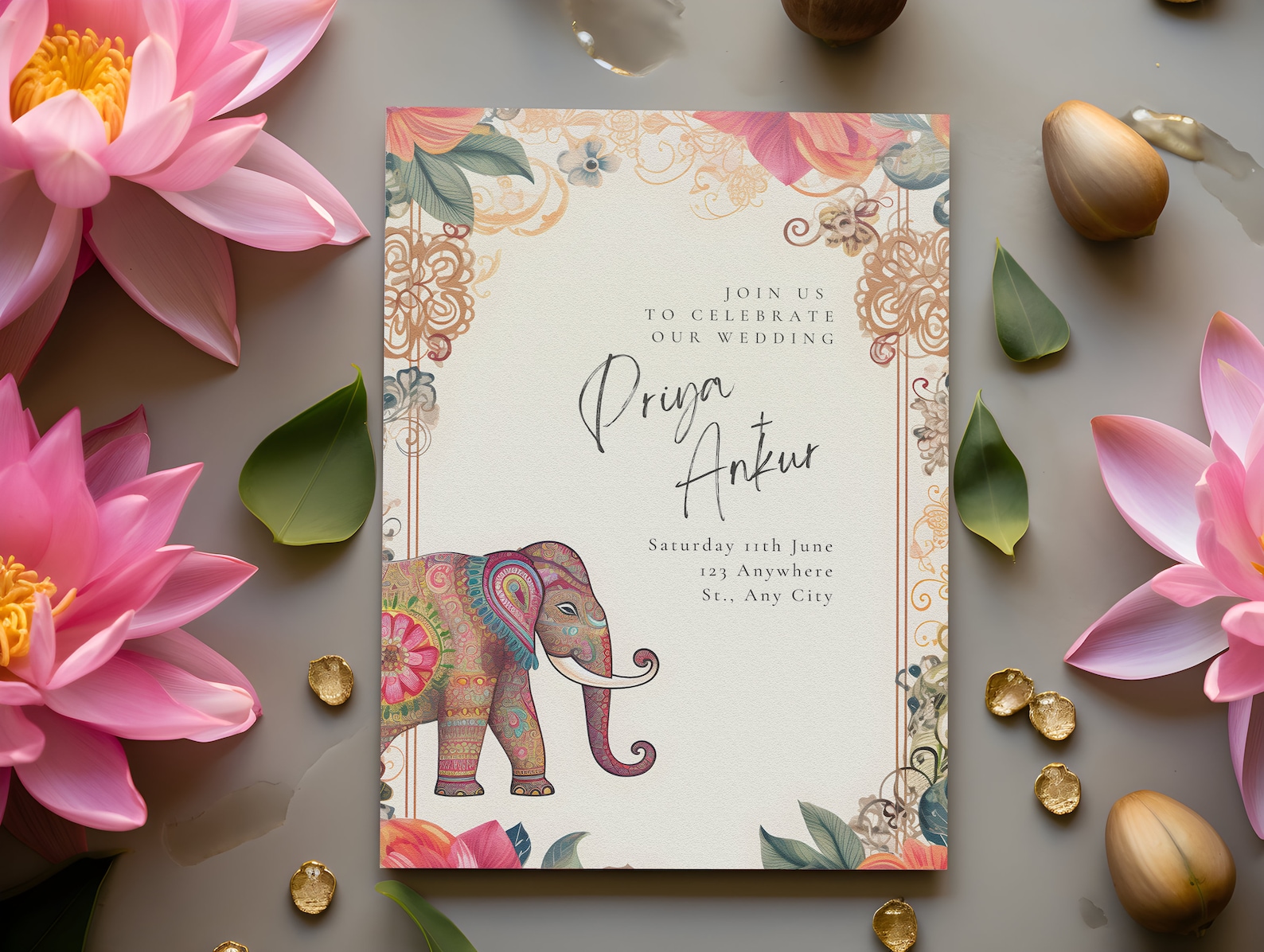 Indian Wedding Invitation Animated Digital & Printable | Desi Card ...