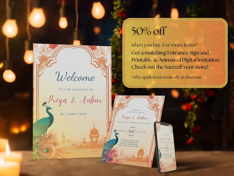 Indian Wedding Invitation Animated Digital & Printable - Etsy