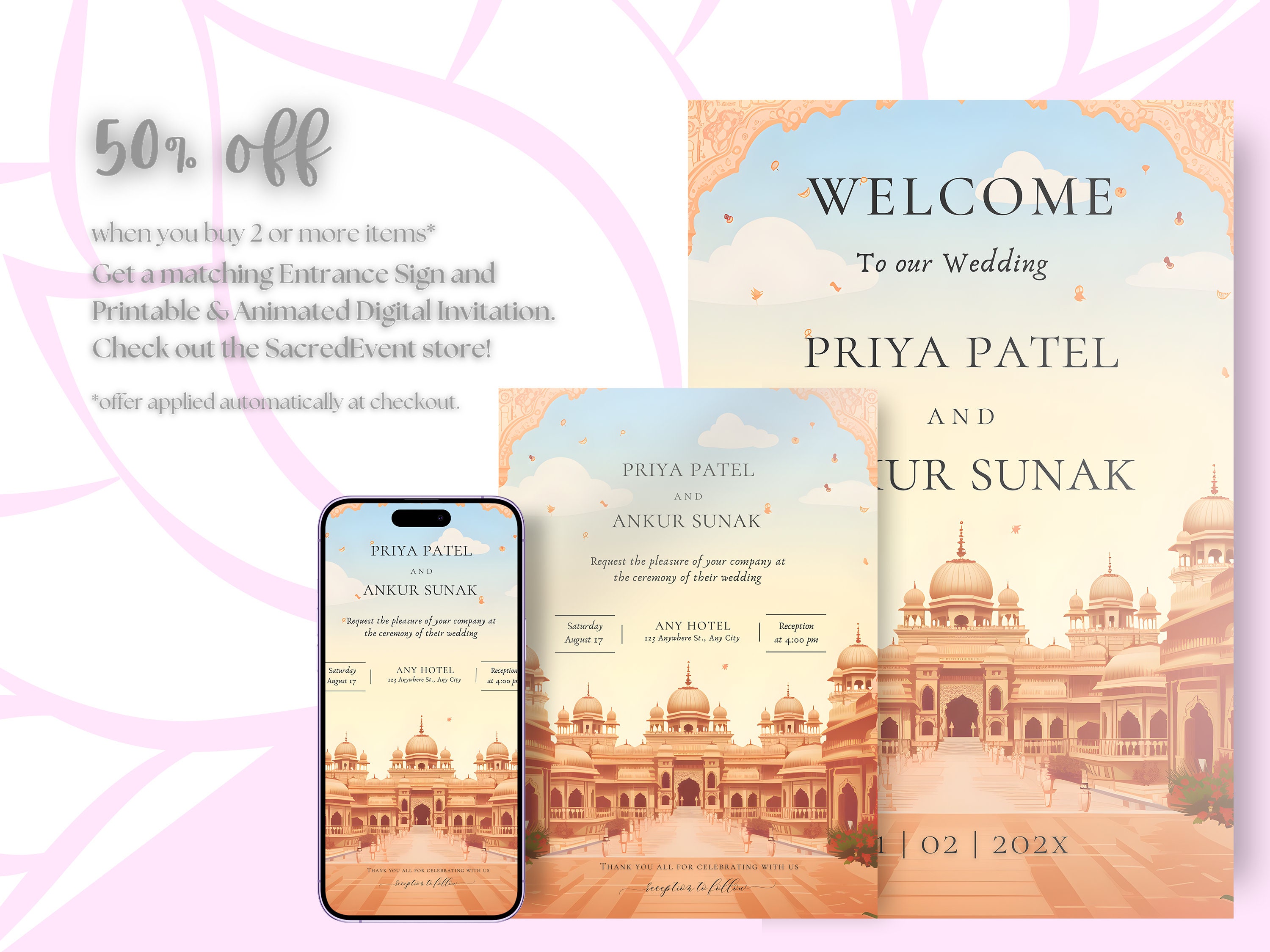 Indian Wedding Invitation Animated Digital & Printable Hindu Cards ...