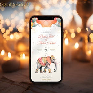 Indian Wedding Invitation Animated Digital & Printable Indian - Etsy