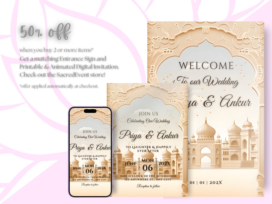 Indian Wedding Invitation Animated Digital & Printable - Etsy