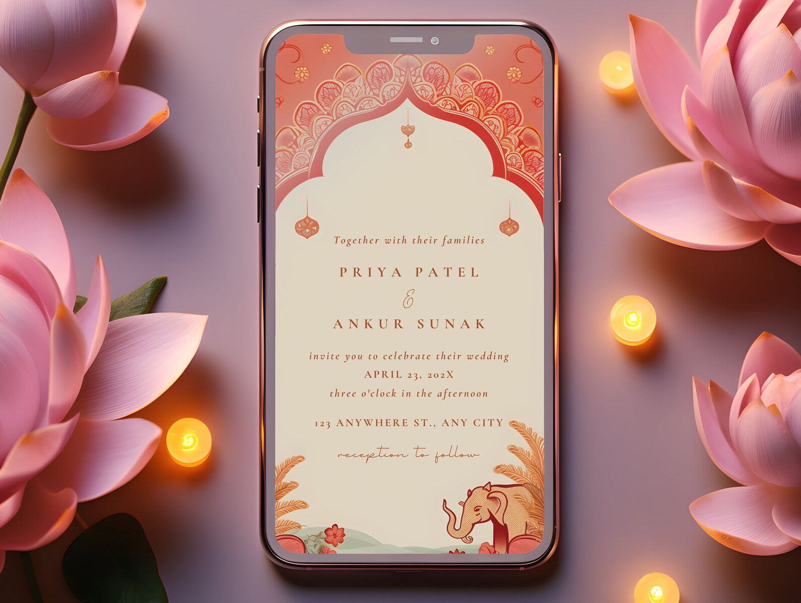 Indian Wedding Invitation Animated Digital & Printable | Hindu Cards ...