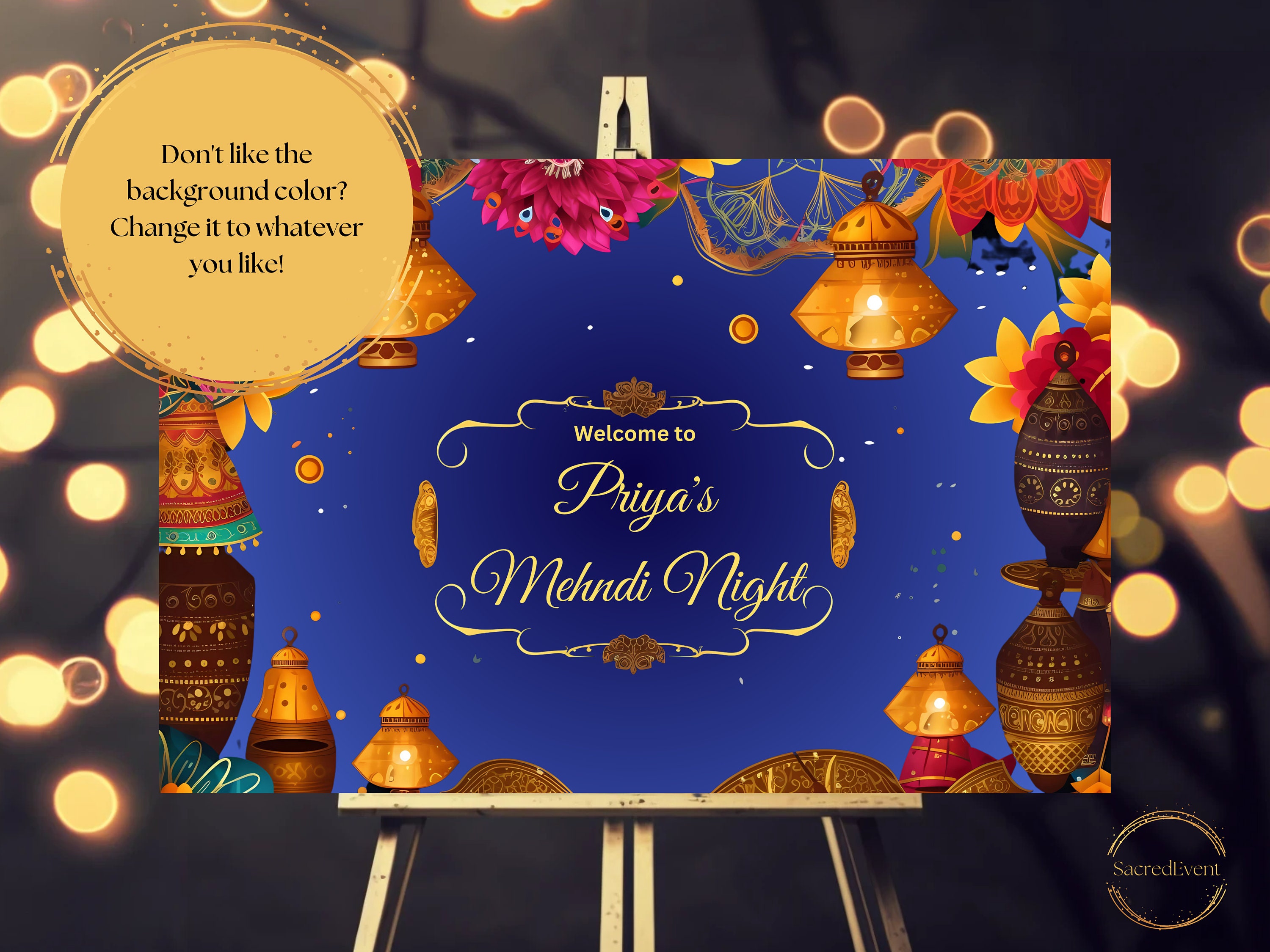 Mehndi Welcome Sign, Mehndi Props, Mehndi Decor, Mehndi Board, Mehdni ...