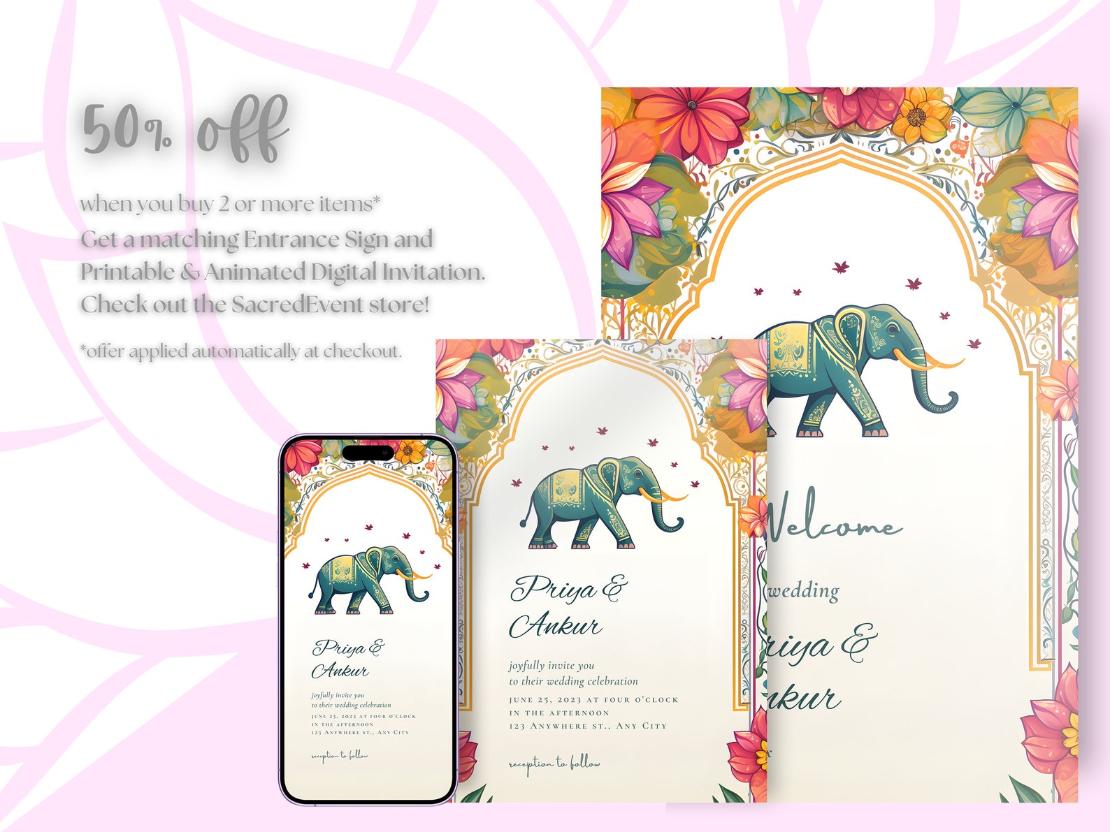Indian Wedding Invitation Animated Digital & Printable | Card Indian ...