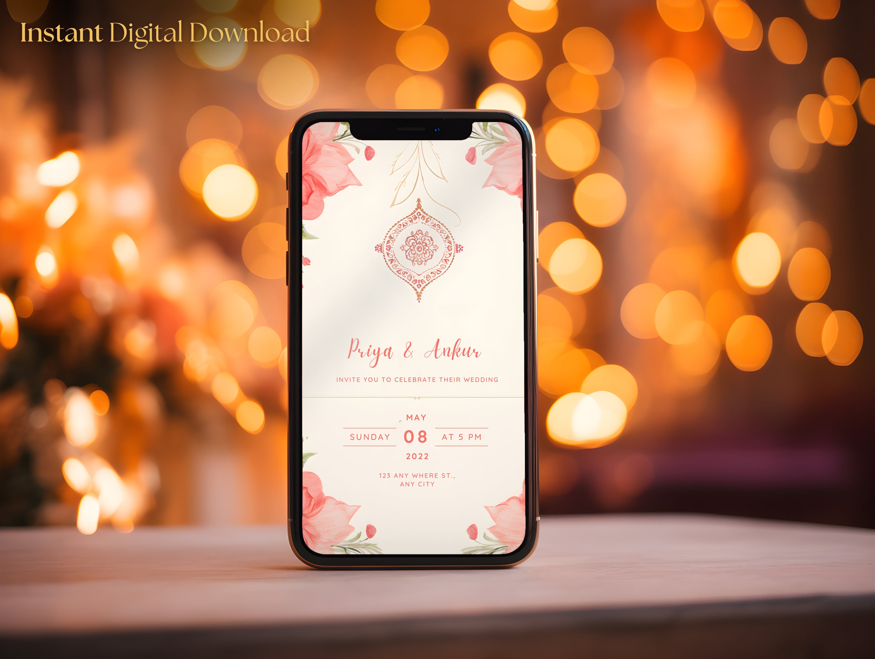 Indian Wedding Invitation Animated Digital & Printable - Etsy